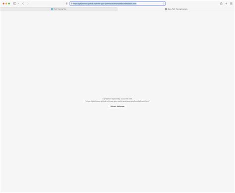 Basic Example Page Crashes Macos Safari · Issue 309 · Gkjohnsonthree