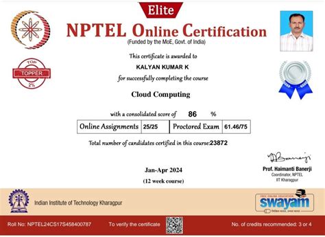 Shaik Mahammad Javeed On Linkedin Congratulations Sir Nptel
