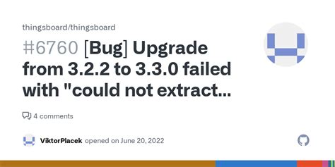 Bug Upgrade From 322 To 330 Failed With Could Not Extract