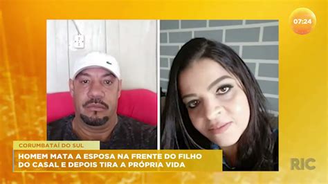 Homem mata a esposa na frente do filho do casal e depois tira a própria