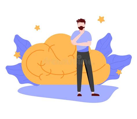 Brain Activity Abstract Concept Vector Illustration Thinking And