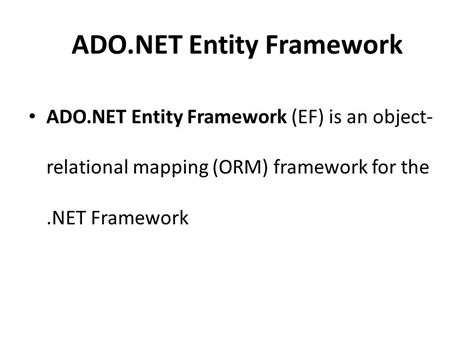 EntityFrame work and LINQ CH 14. linq LINQ enables you to query data from a wide variety of data ...