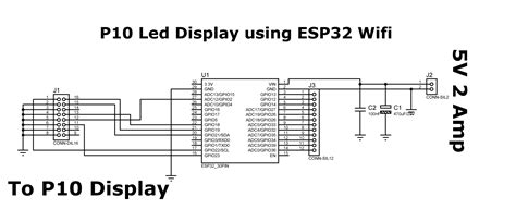 P10 Led Matrix Display Using Esp32 Wifi Projectiot