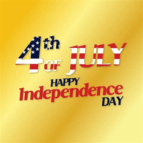 4 De Julho Dia Da Independência Do Design De Anúncio Dourado Dos Eua