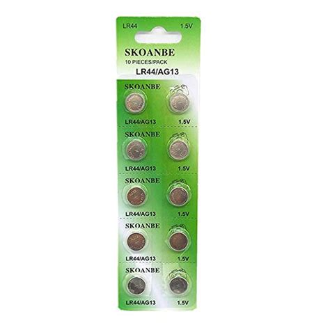 SKOANBE 10PCS AG13 LR44 303 A76 357 SR44 1 5V Battery Button Coin Cell