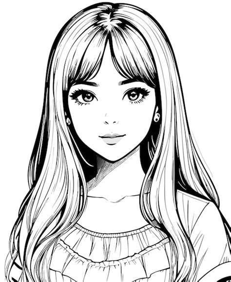 Premium Vector A Realistic Hand Drawn Sketch Of Beautiful Girl Illustration Design Art Vector
