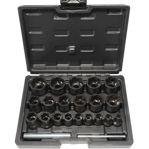 Dptool 22 Piece Bolt Nut Extractor Set 12 And 38 Drive Impact Lug Dptool 22 Piece Bolt Nut Extractor Set 12 And 38 Drive Impact Lug