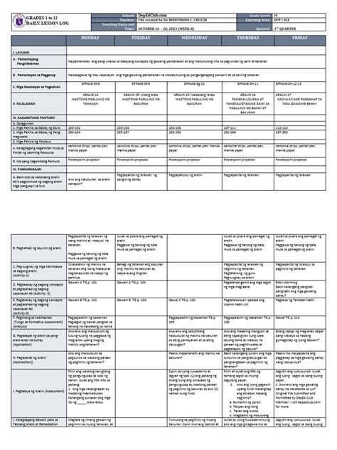 Dll Epp He 4 Q1 W8 Pdf