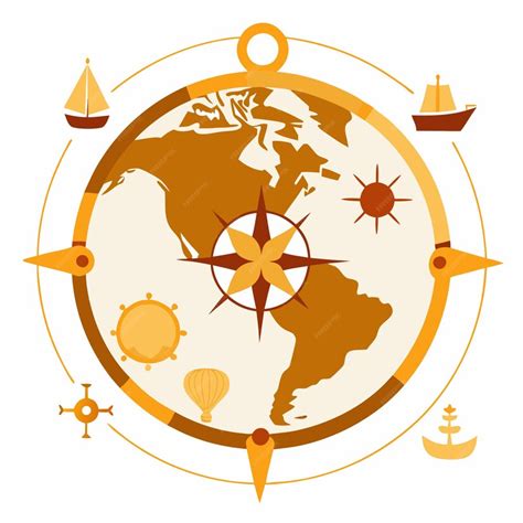 Antique Map Background Compass Designs And Navigation Tools Premium
