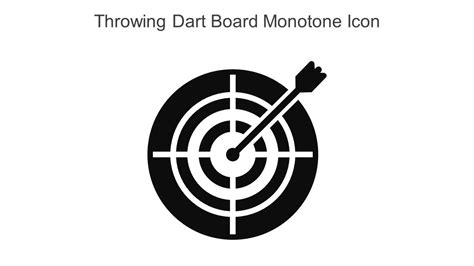 Throwing Dart Board Monotone Icon In Powerpoint Pptx Png And Editable