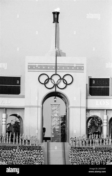 Olympic Summer Games In Los Angeles 1984 Rafer Johnson Lit The Flame