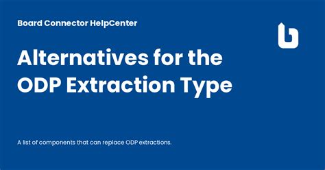 Alternatives For The Odp Extraction Type Board Connector Helpcenter