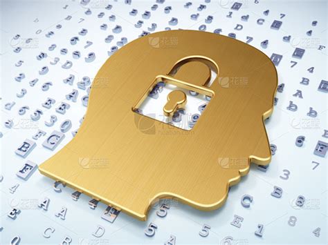 经营理念 金色头用挂锁上数字背景