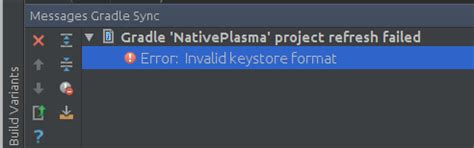 Android Error Invalid Keystore Format When I M Trying To Build A