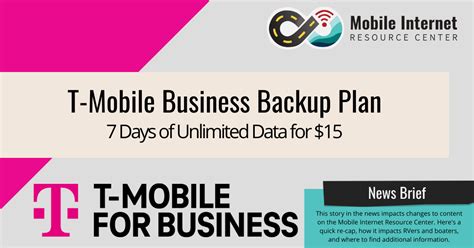 T Mobile Business Internet Backup Data Plan 7 Days Of Unlimited Service For 15 Per Month
