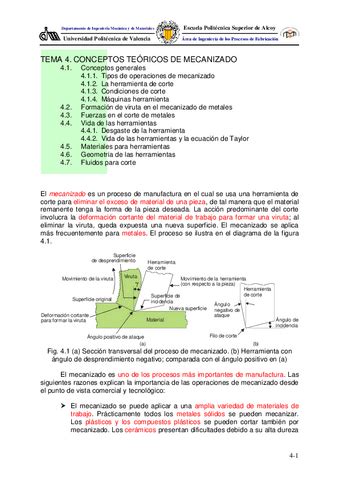 TEMA 4 Conceptos De Mecanizado PREGUNTAS Y RESPUESTAS DEL FINAL DEL