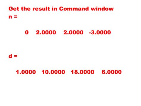 To Find Transfer Function From State Space Representation Ppt