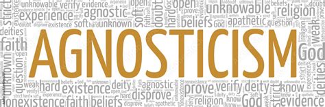 Agnosticism Conceptual Vector Illustration Word Cloud Isolated On White Background Stock Vector