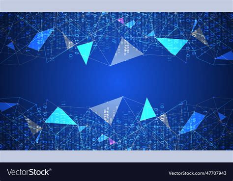 Technology Background Big Data Concept Binary Vector Image