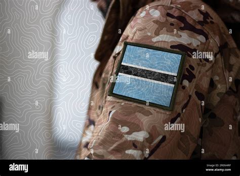 Botswana Soldier Soldier With Flag Botswana Botswana Flag On A
