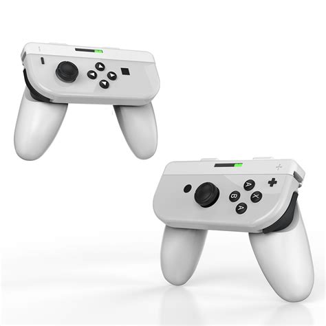 2in1 Controller Handle Grip For Ns Switch And Oled Joy Con Controller White Westingames