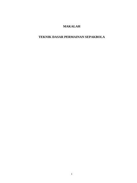 Teknik Dasar Permainan Sepakbola Pdf