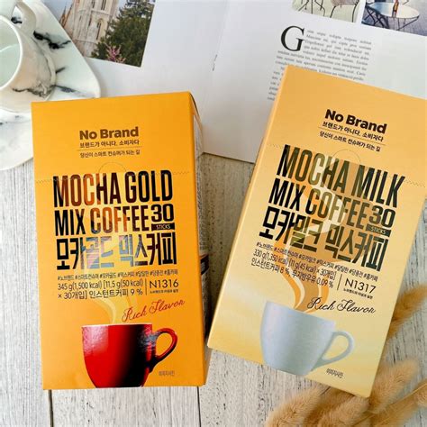 【現貨】韓國 No Brand 三合一摩卡咖啡 30入 金牌摩卡 牛奶摩卡 三合一咖啡 速溶咖啡 蝦皮購物