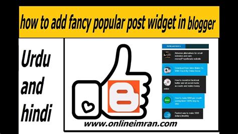 How To Add Stylish Recent Post Widgets Design For Blogger Add Fancy