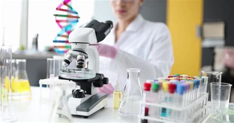 Laboratory Microscope Lens And Modern Microscopes In Laboratory Stock Footage Video Of Virus