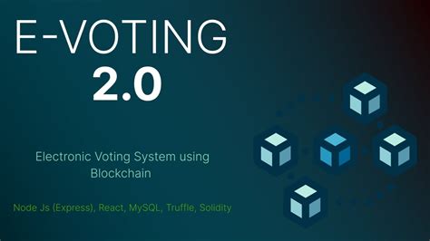 E Voting 20 E Voting Using Blockchain React Node Youtube