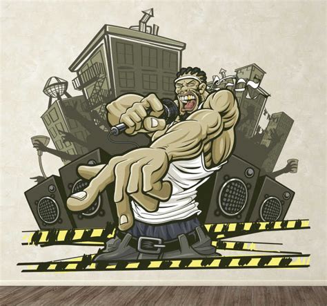 Urban Rapper Graffiti Wall Sticker Tenstickers