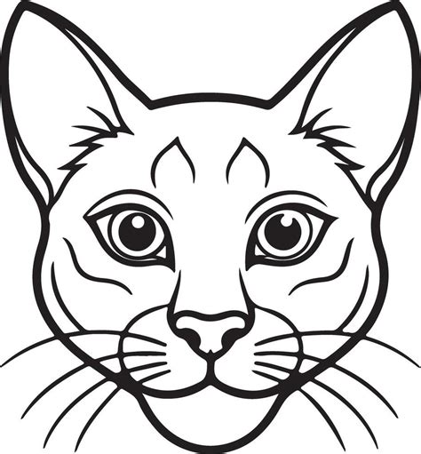 Cat Face Outline Clip Art Free Printable Pdf Free