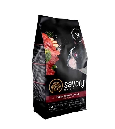 Сухий корм Сейворі "Savory" для собак маленьких порід з ягнятком та ...