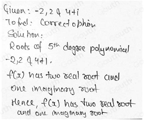 solved 11 12 13 l5 16 three roots of a fifth degree polynomial