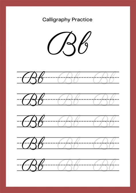 Cursive Handwriting Letter B Is For Beaver Artofit