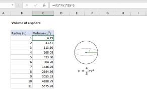 Volume Of A Cylinder Excel Formula Exceljet