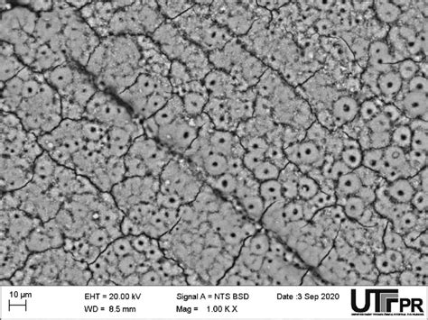 Sem Image Revealing The Coatings Morphology Of Niobium 350 V Sample