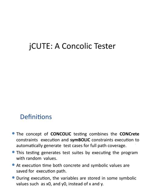 Jcute A Concolic Tester Pdf Pointer Computer Programming Java Programming Language