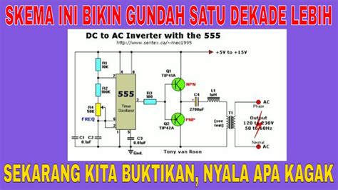 Membuktikan Inverter Dengan Pwm Ic 555 Output Driver Ke Trafo Memakai