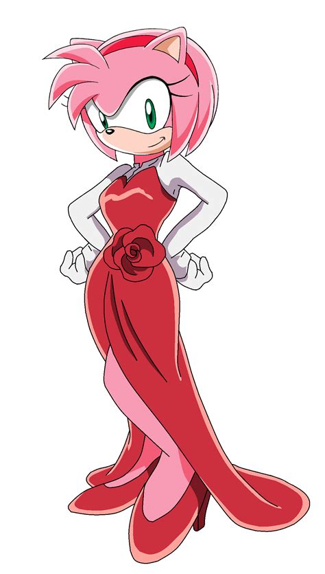 Amy Roses Sonic X Party Dress By Jurassicdinodrew On Deviantart