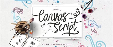 Free Canvas Script Font With Splash Effects