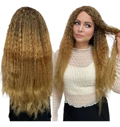 Peruca Longa Cacheada Afro Wig Lace 70cm Fibra Orgânica Frete grátis