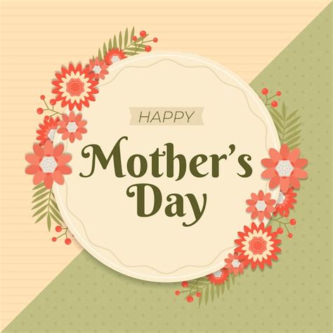 Diseño floral del día de la madre Vector Gratis