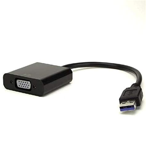 USB 3 0 To VGA Adapter External USB 3 0 Video Display Cable For PC Laptop Windows Black Blue