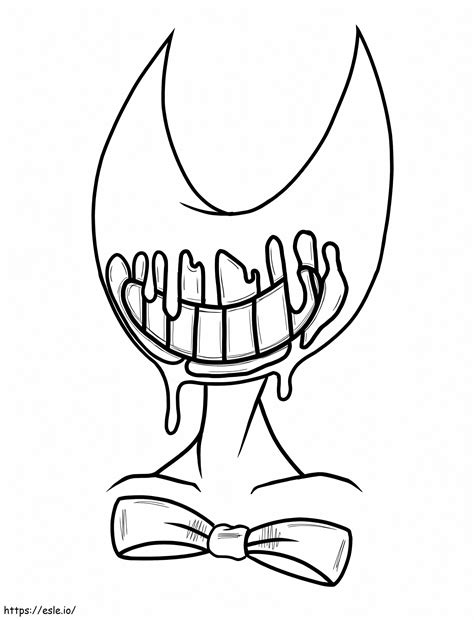 Ink Bendy Face Coloring Page