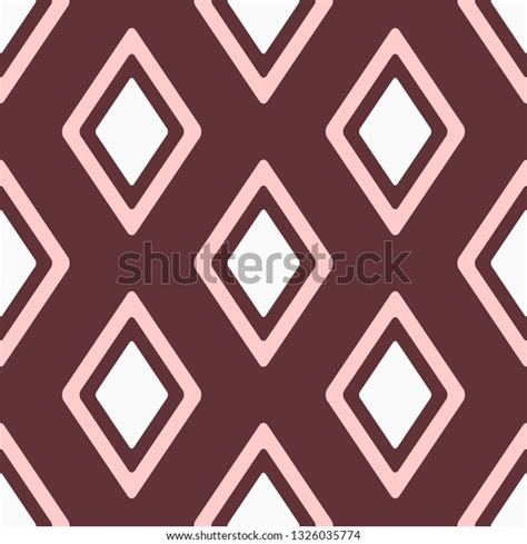 Feminine Seamless Pattern Repeating Rhombuses Simple Stock Vector