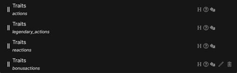 Feature Request Adding A Section For Bonus Actions · Issue 14 · Javalentfantasy Statblocks