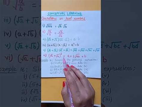 Operations On Real Numbers Class Th Chapter YouTube