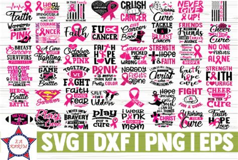 Cancer Svg Bundle Breast Cancer Svg Cancer Awareness Instant