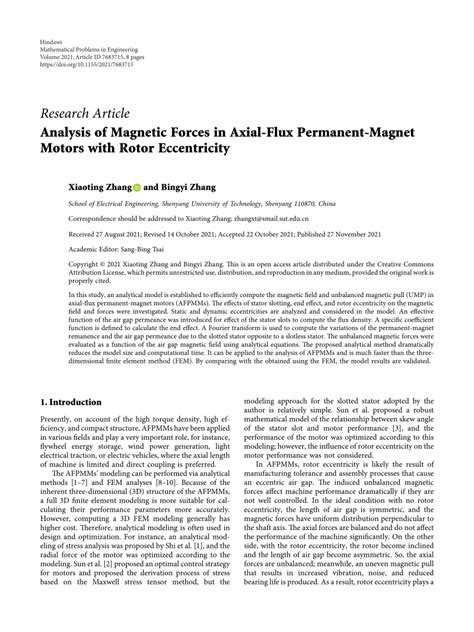 Pdf Analysis Of Magnetic Forces In Axial Flux Permanent Magnet Motors